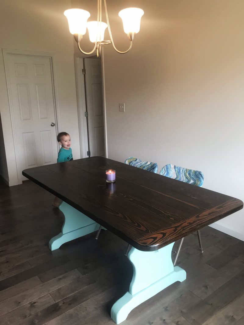 Farmhouse Table Makeover - With a Wink and a Smile